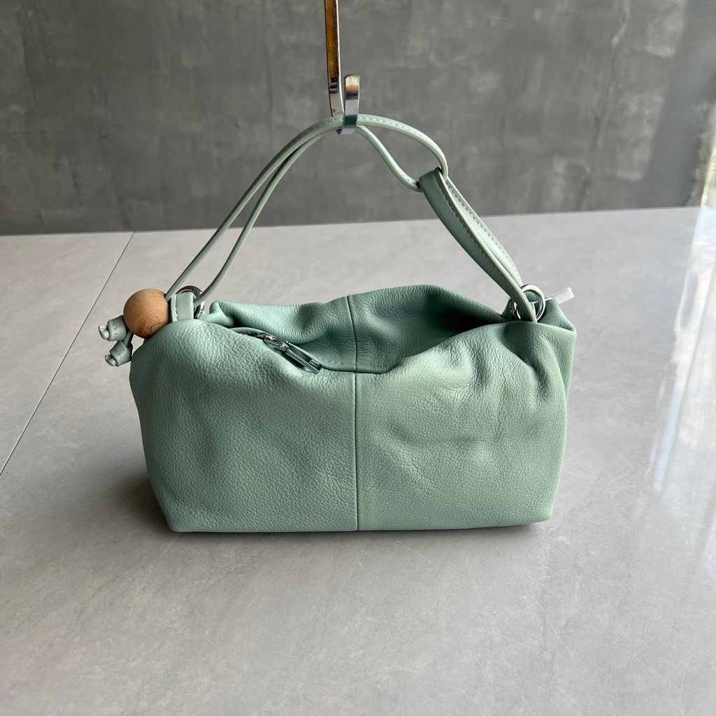 First Layer Calfskin Handbag Simple All-Match Soft Leather Casual One ...