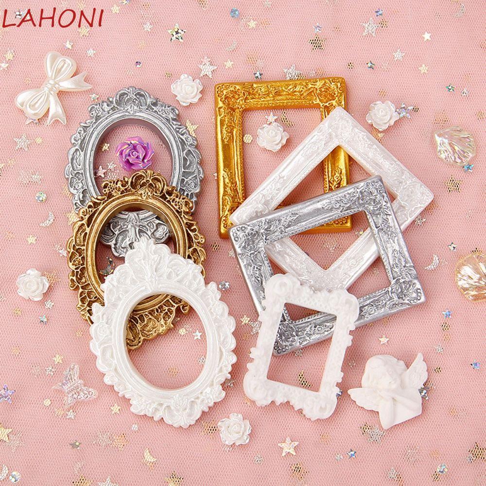 CURTES Resin Photo Frame, DIY 3D Mini Mirror Props, Multiple Styles ...