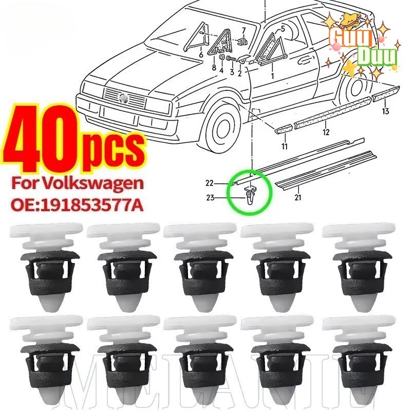 [ GuuDuu ]Car Door Panel Buckle - for Volkswagen Passat - Plastic Door ...