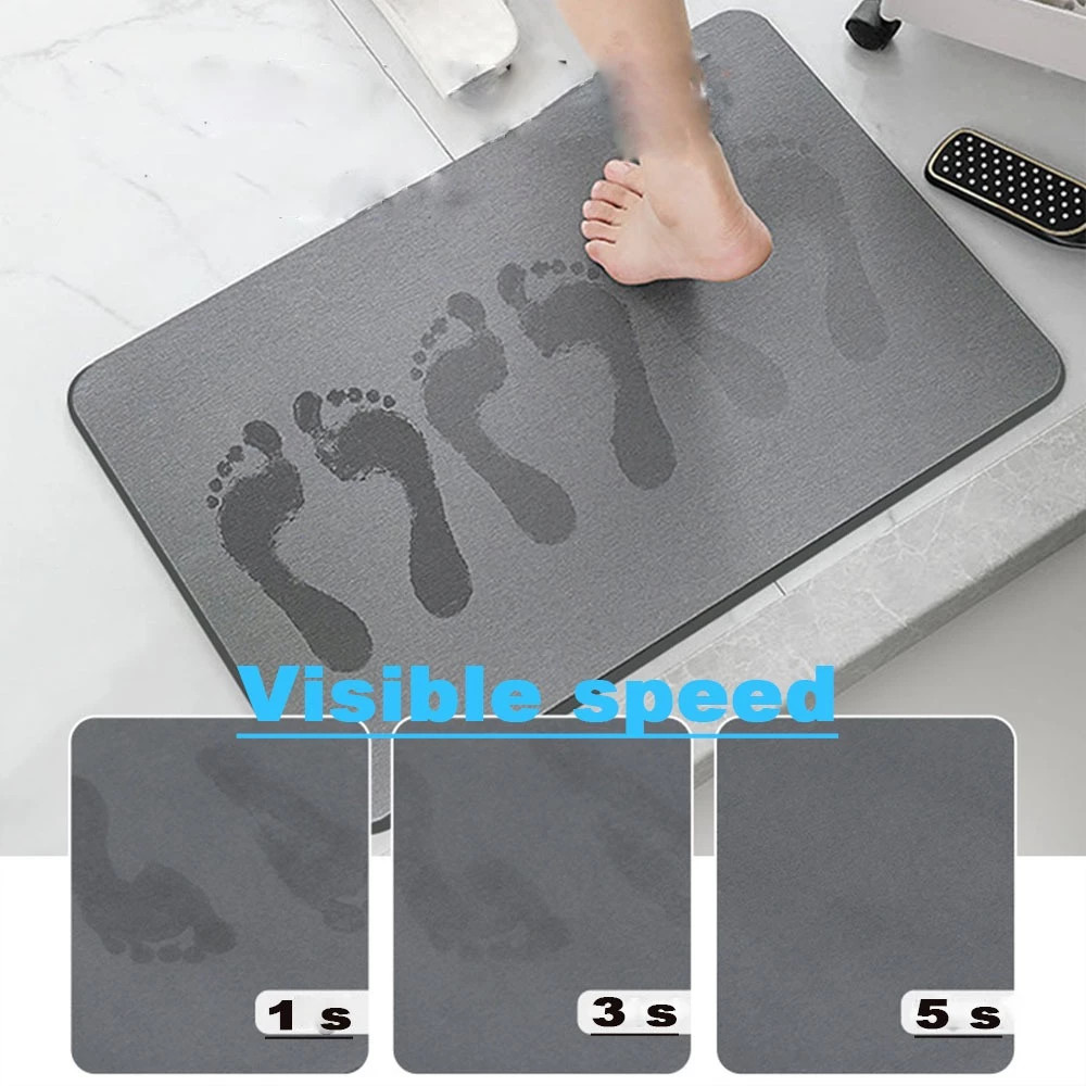 Diatomite Floor Mat Bathroom Mat Anti-Slip Absorbent Diatom Mud Fast ...