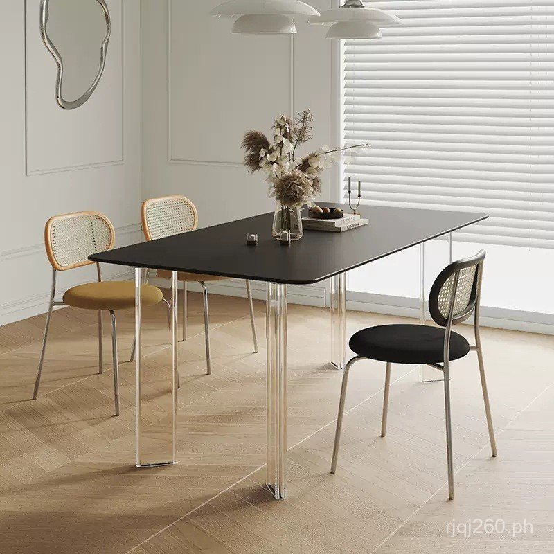 Fengya Acrylic Rock Plate Dining Table French Style Floating Home Table ...