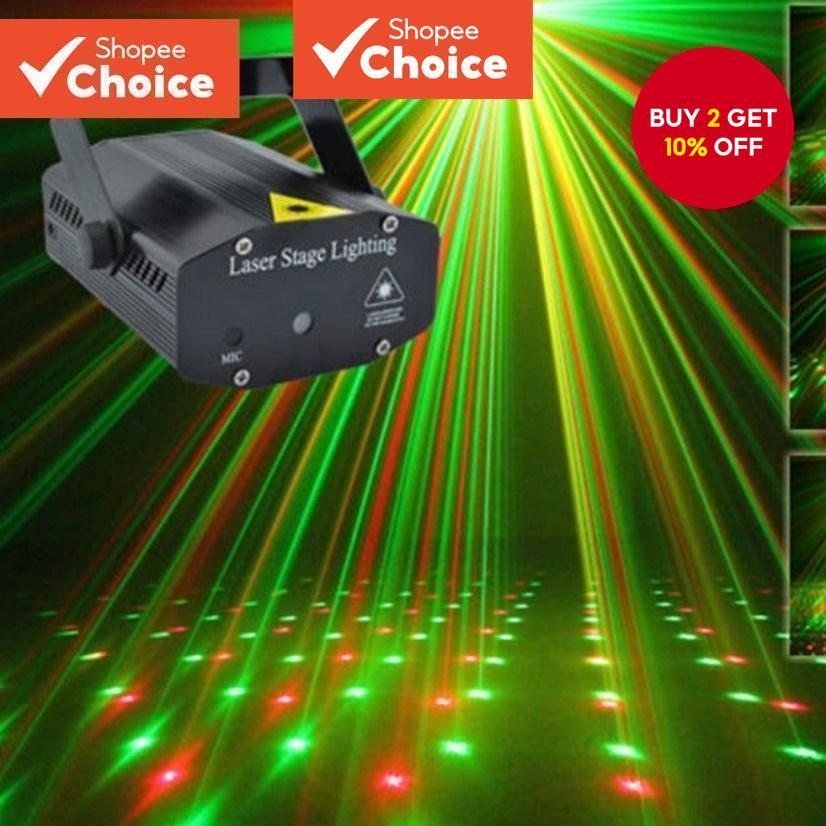 LED Stage Light DJ Disco Light Projector Laser Lights Sound Activated ...