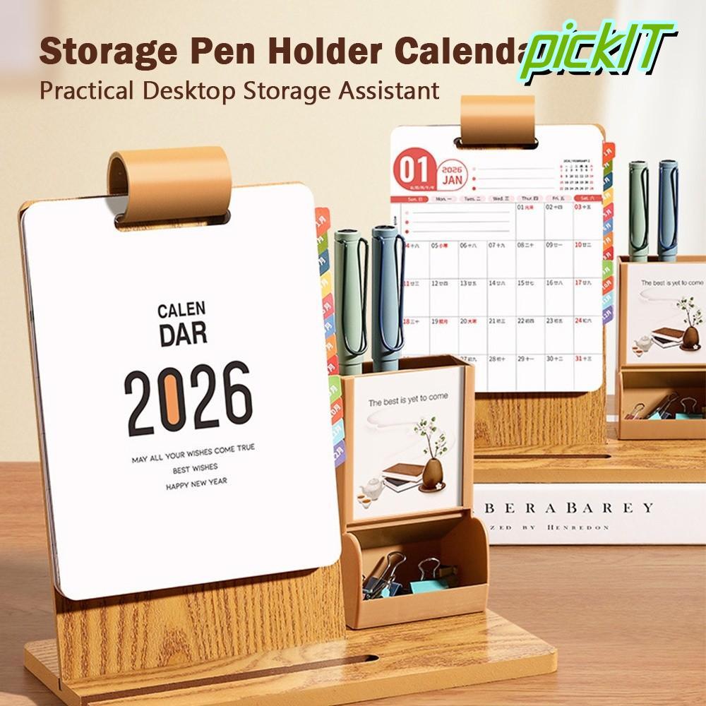 PICKIT 2026 Desk Calendar, Year of The Horse Box Flip Calendar, Student ...