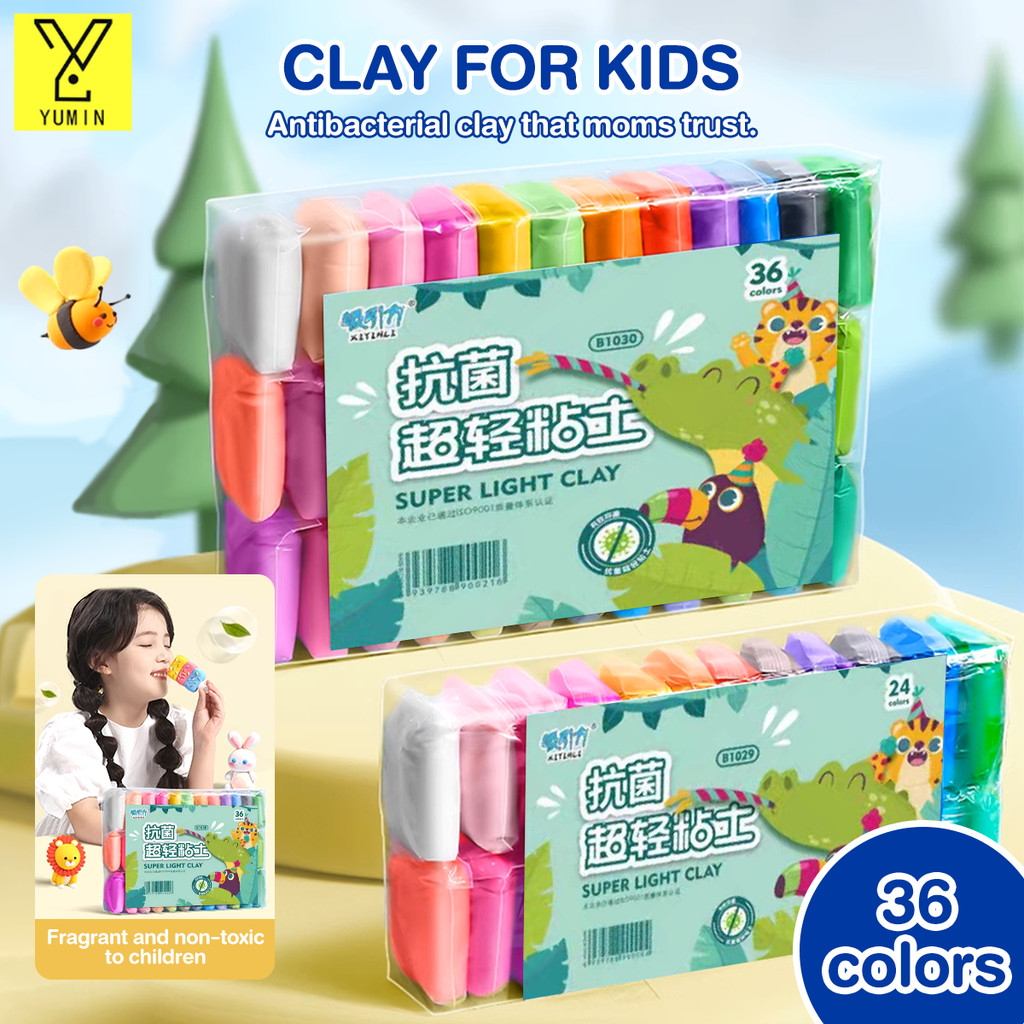 Air Dry Modeling Clay 12/24/36 Colorful Soft Clay Modeling Clay for ...