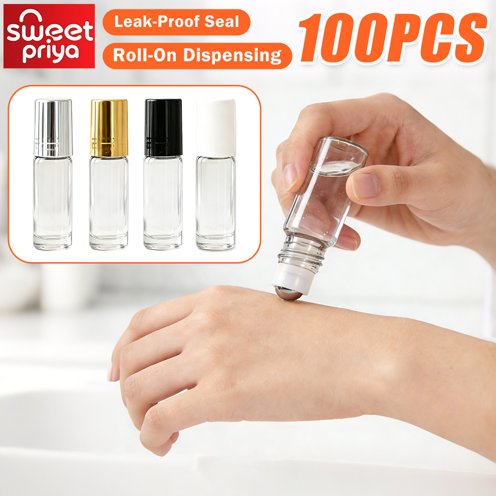 100PCS 50PCS Gold Roll On Perfume Refill Bottle With Metal Cap Portable ...