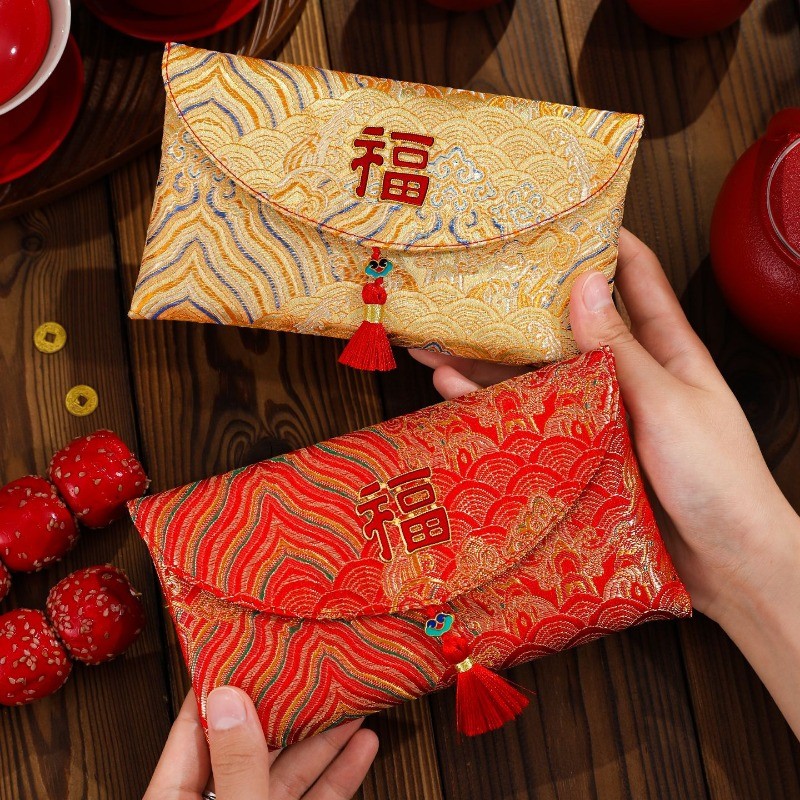 Brocade Embroidery Tassel Angpao Spring Festival/Wedding Red Packet ...