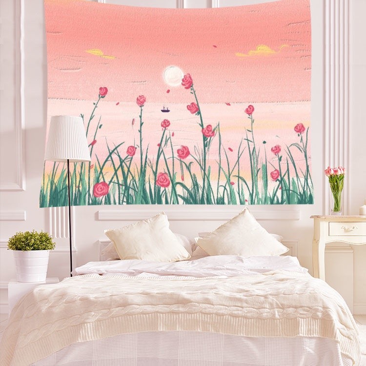 Painted Oil Painting Background Cloth ins Landscape Tapestry Nordic ...