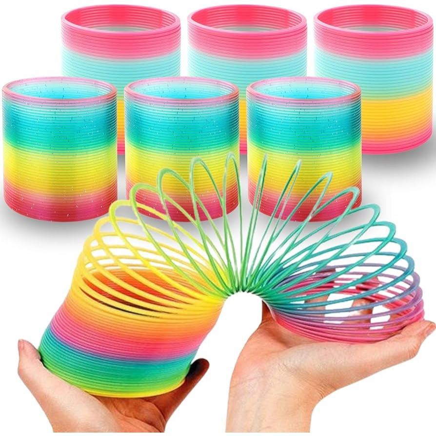 MAGIC CIRCLE STRECTHY RAINBOW COIL SPRING TOYS AND GAMES FOR KIDS ...