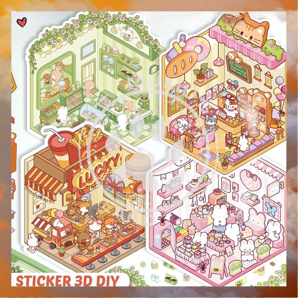 MUMUS DIY 3D Home Sticker Cute Motif Korean Children's Toy Room ...