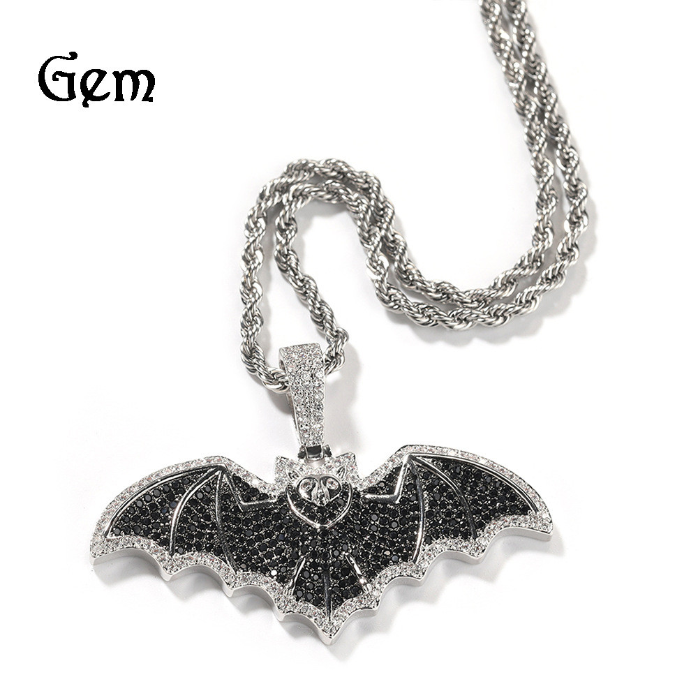 European American Creative New Style Dark Gothic Style Full Diamond Bat ...