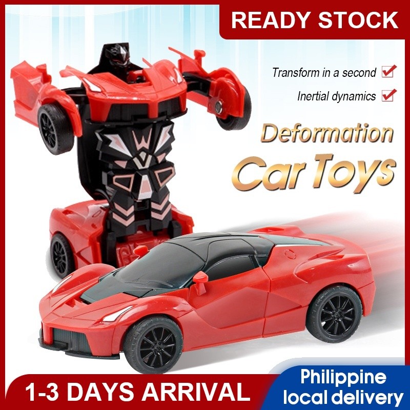 Transforming Car Toys Children's Toy Car One-click Impact Car Robot ...