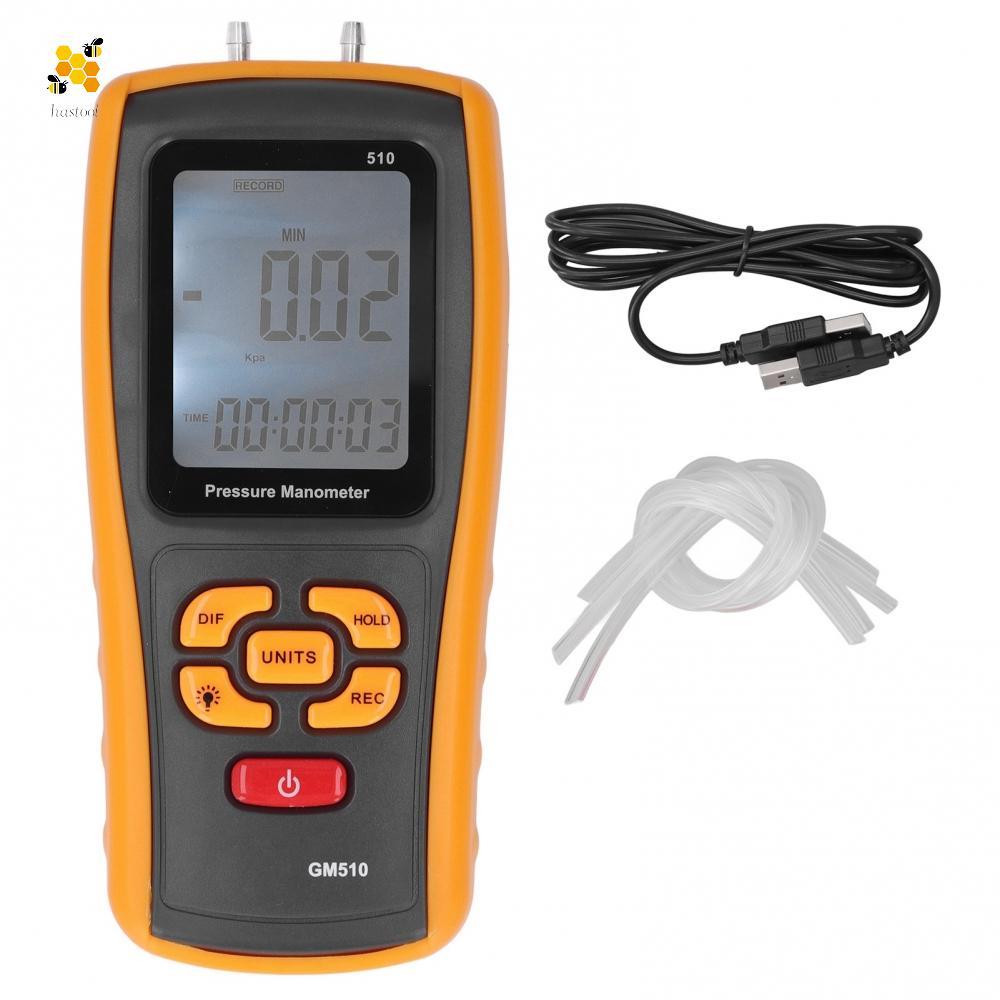 GM510 Handheld Digital Display USB Pressure Gauge Differential Pressure ...