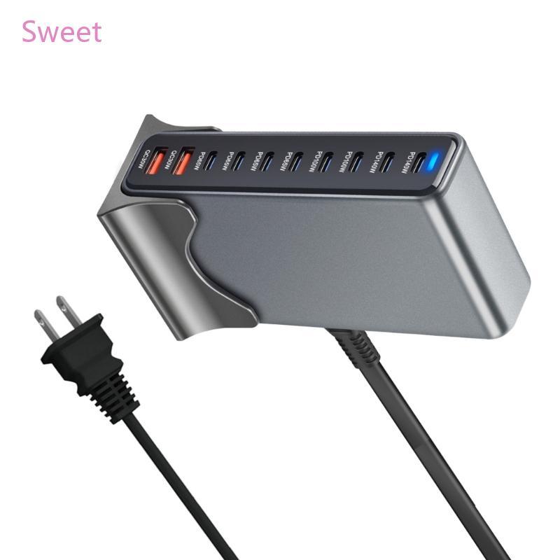 Sweet 10 Port Charging Hub 800W Fast Speed Charging Station ABS Texture ...