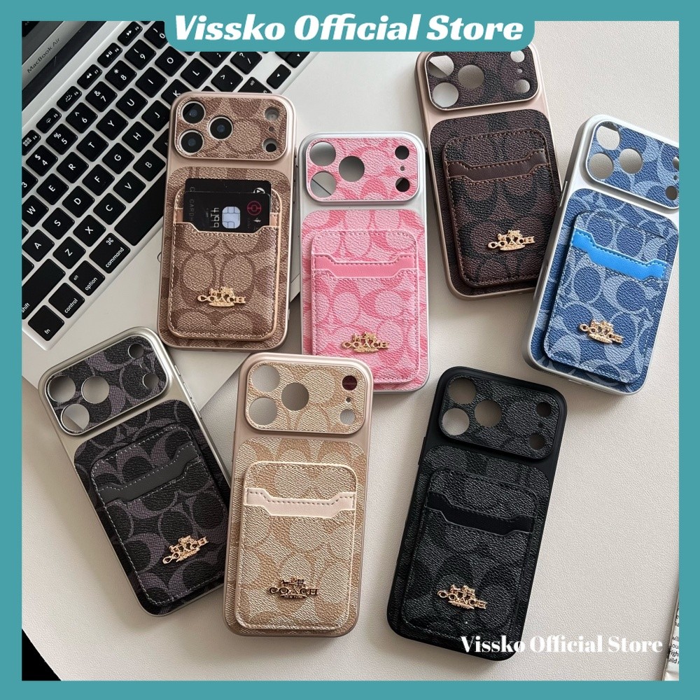 Leather Card Holder Case for iPhone 17 Pro Max 16 15 14 13 12 11 Pro ...