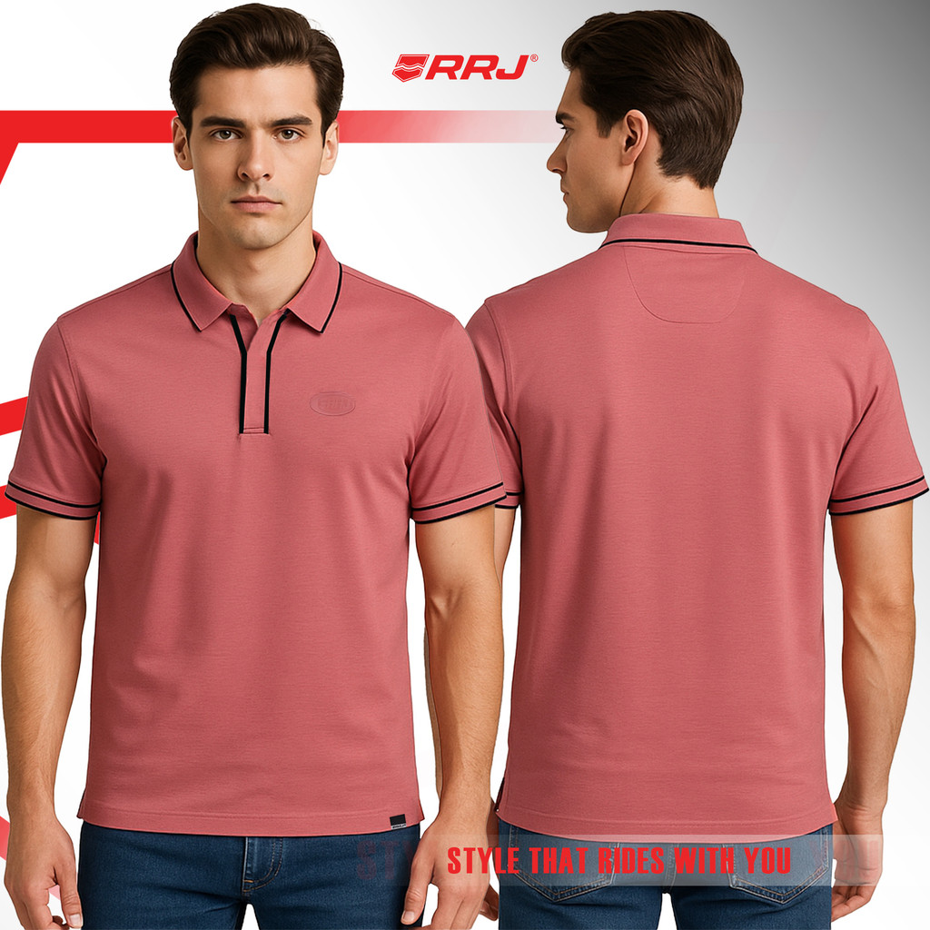 RRJ Men's Basic Collared Semibody Fitting 183718 (Pink) | Shopee ...