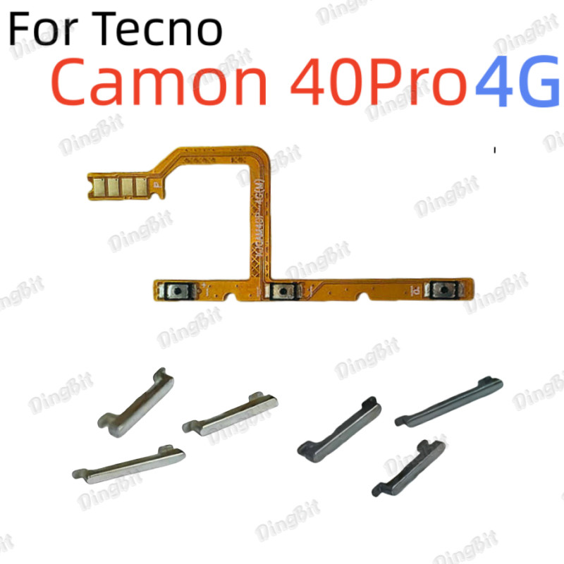 For Tecno Camon 40 Pro 4G CM6 Power Volume Up Down Switch On Off Button ...