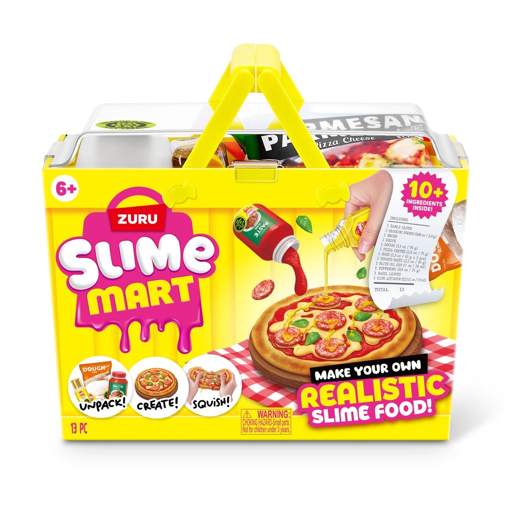 ZURU Slime Mart Small Basket Pizza DIY Craft Kit Pretend Play Food ...
