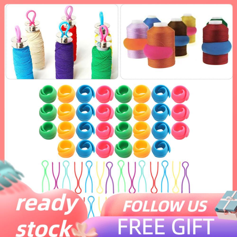 hanhan1 60Pcs Bobbin Thread Holder for Sewing Machines Organizing Clips ...