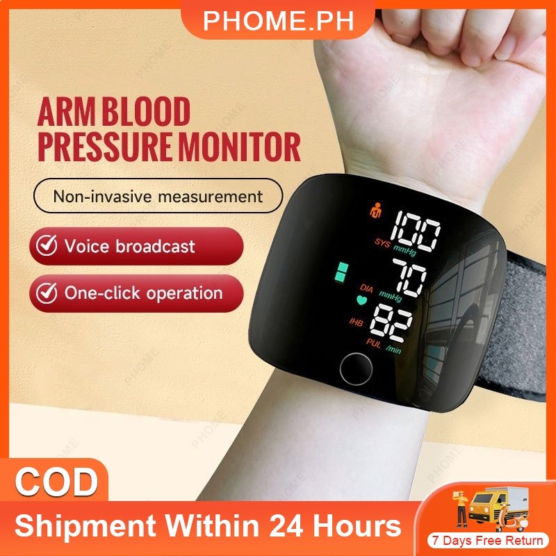 Rechargeable Blood Pressure Digital Monitor LED Display USB Charging ...