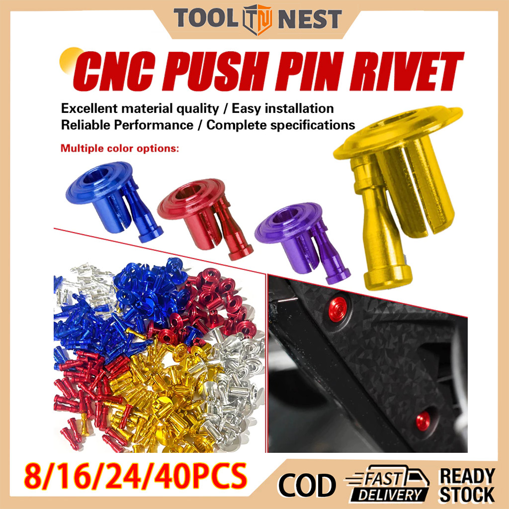 32pcs Cnc BODY CLIP BOLT Precision Lock Push Pin Rivet CNC Aluminum ...