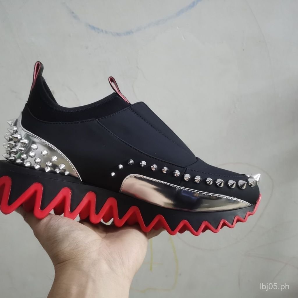 C New L Men's and Women's Shark Tooth Red Sole Thick Sole Height ...