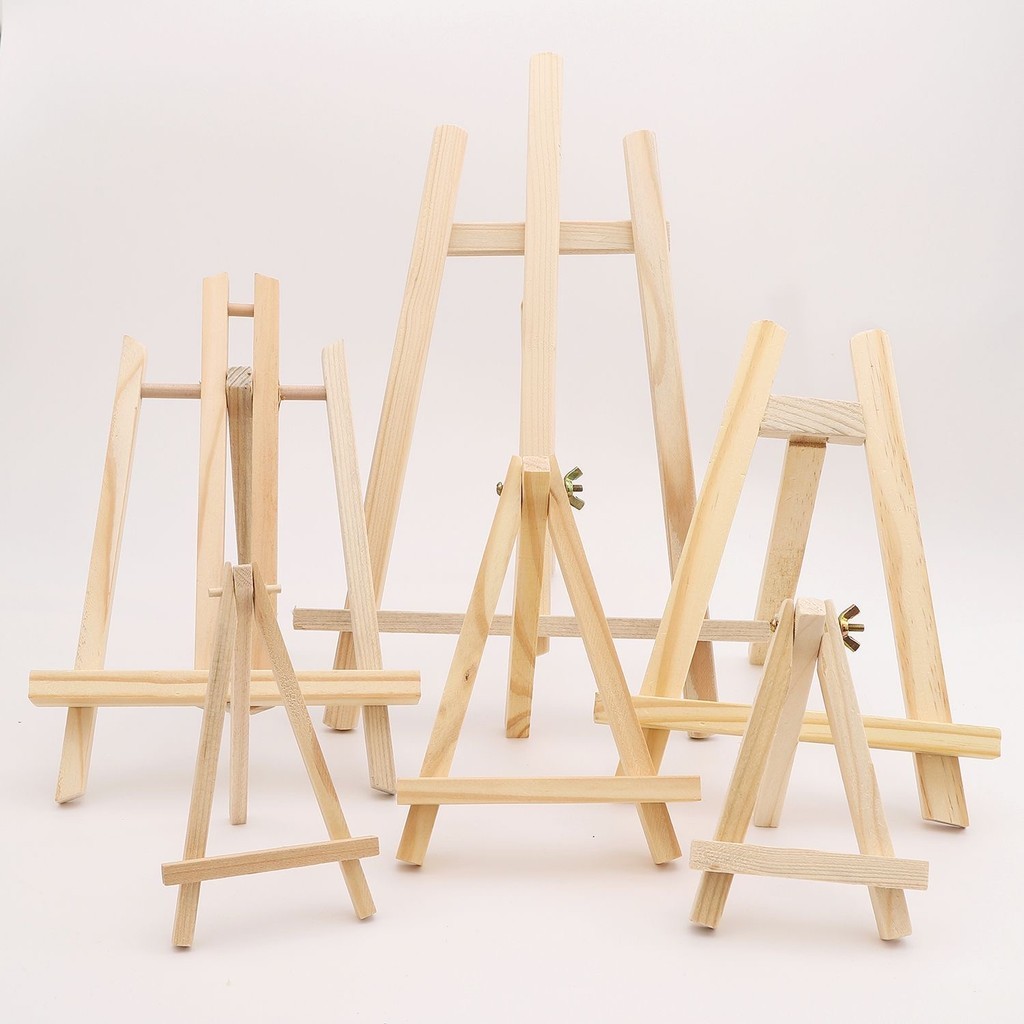 Wooden Mini Easel Stand Adjustable Painting Display Stand for Canvas ...