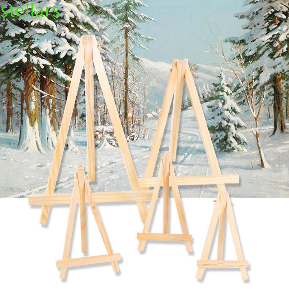 STELLARSYNC Triangle Display Stand, Small Portable Wood Mini Easel ...