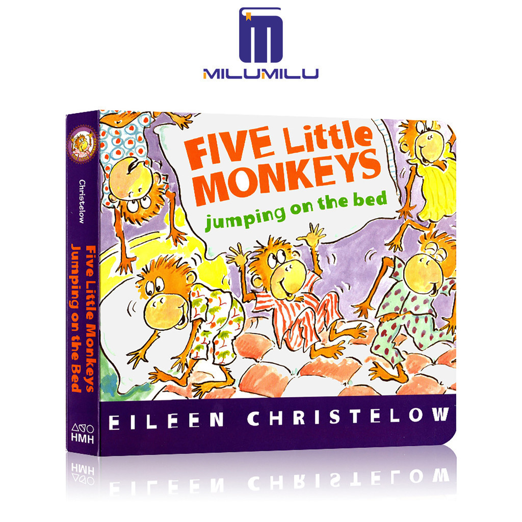 milumilu Picture Book Five Little Monkeys Jumping on the Bed Board Book ...