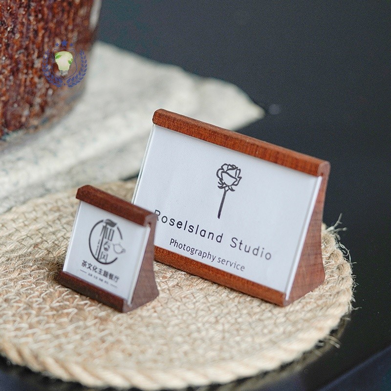 Solid Wood Inclined Table Card Price Tag Walnut Product Price List ...