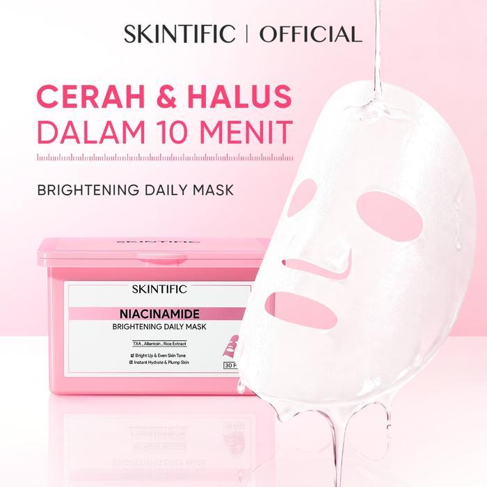 SKINTIFlC NIACINAMIDE BRIGHTENING DAILY MASK 30 sheets | Shopee Philippines