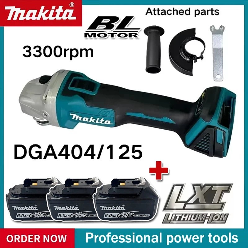 Makita DGA404 125mm/100mm Brushless Lithium Electric Angle Grinder ...