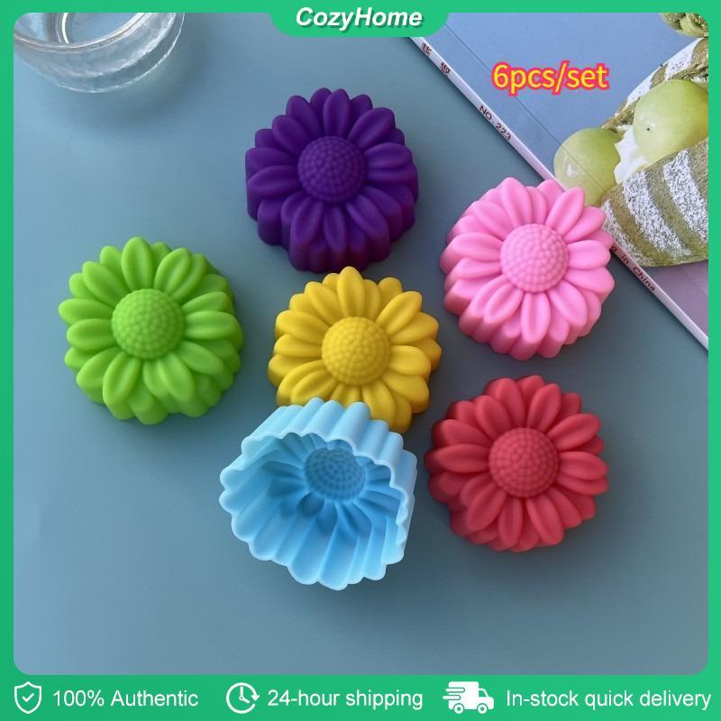 6pcs 5cm Flower Petal Silicone Mold Form To Bake Fondant Mold Silicone ...
