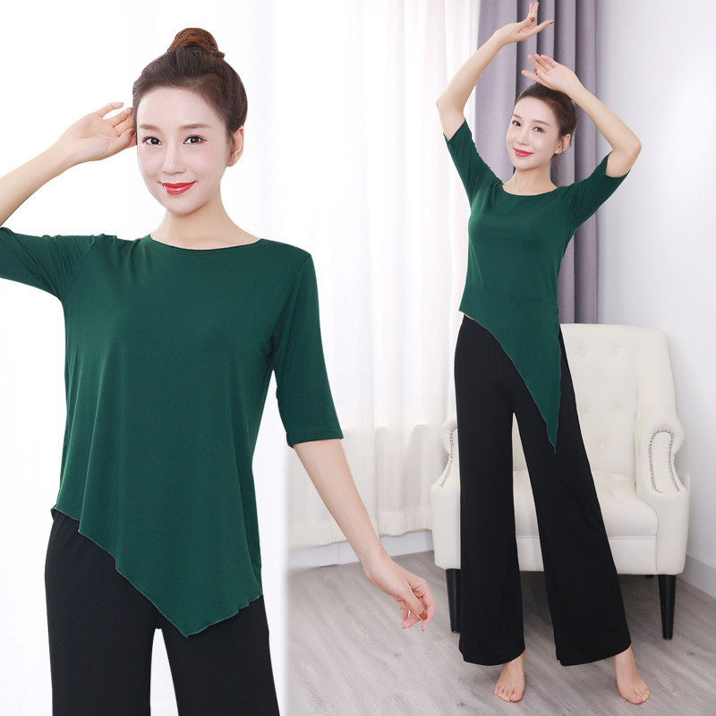 Dance Suit Female Modal Modern Dance Suit Loose Wide-Leg Pants Dance ...