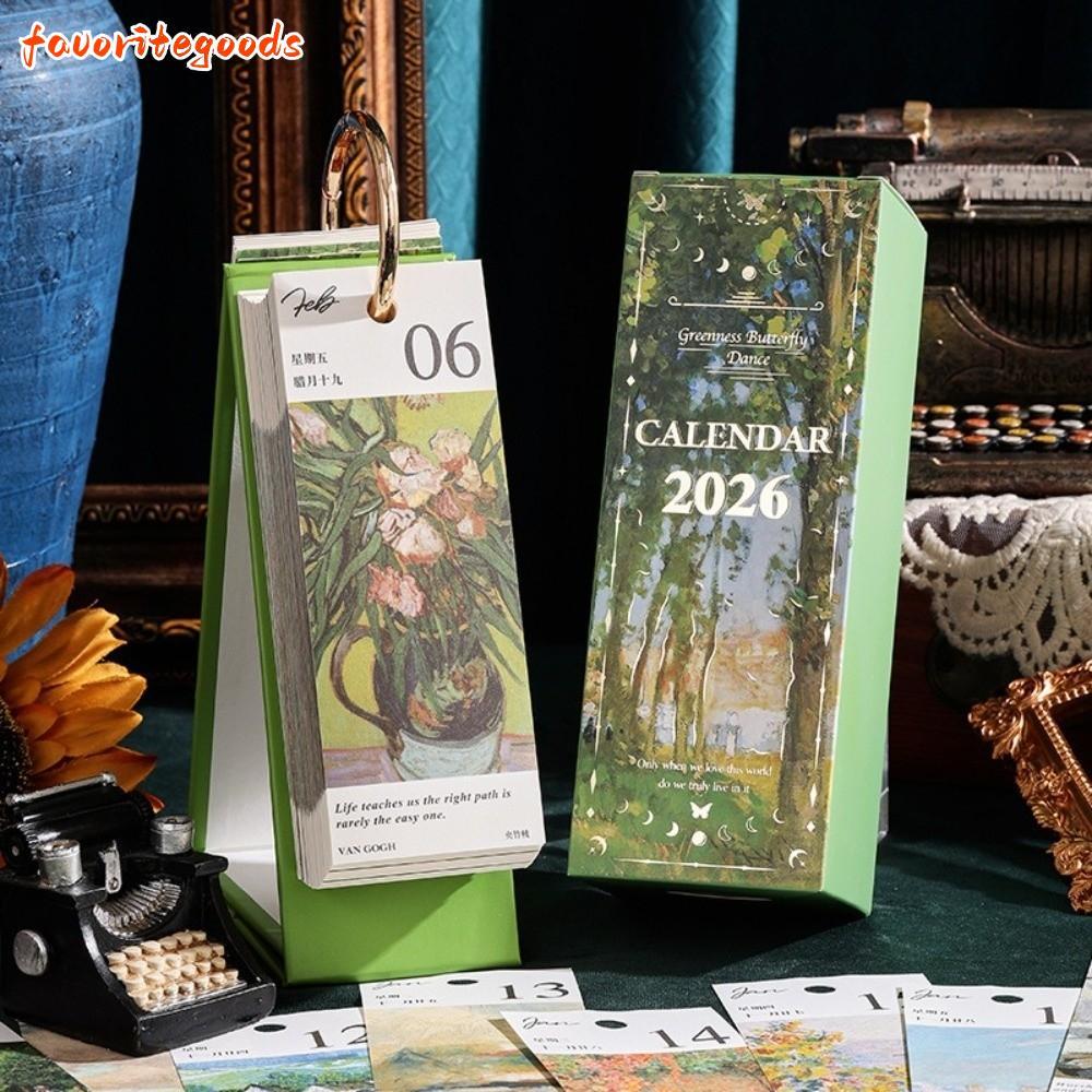 FAVORITEGOODS 2026 Desktop Calendar, Hand-torn Design Vertical Format ...