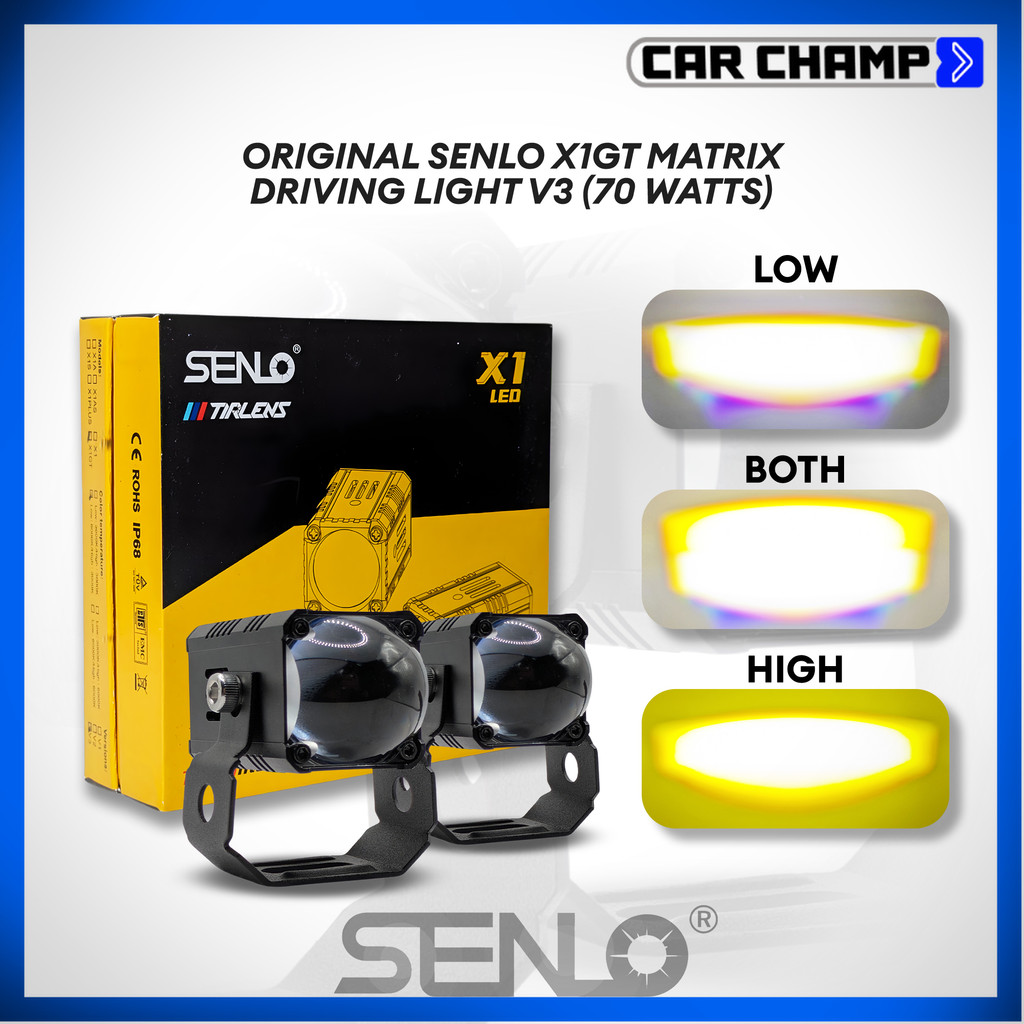 Original Senlo X1GT Premium Matrix Driving Light 70W Lighting Power ( 6 ...