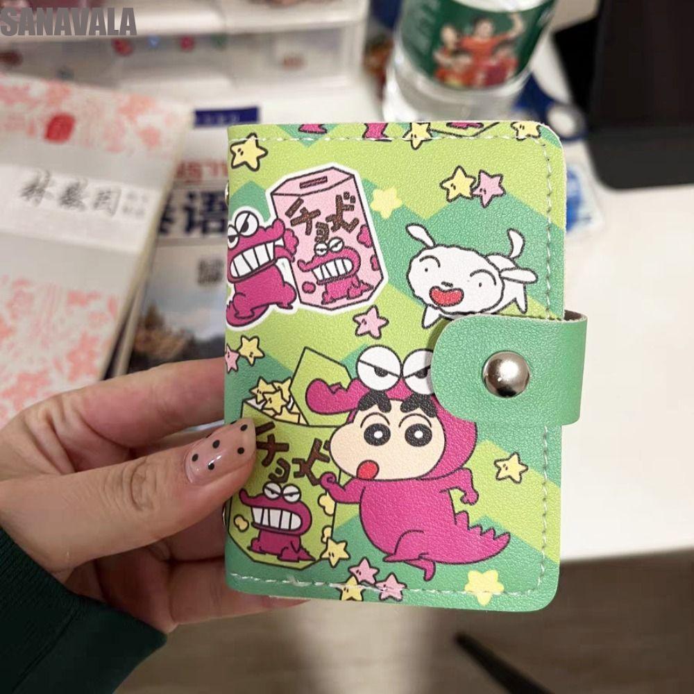 SANAVALA Crayon Shin-chan Pu Coin Purse, Change Bag 20 Card Slots ...