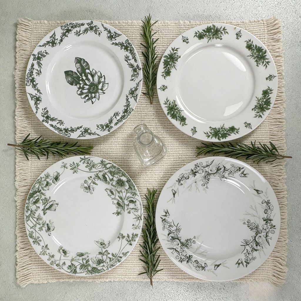 French Retro Tableware Dinner Plate Premium Medieval Plate Dish Plate ...
