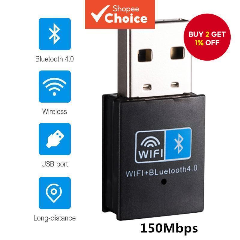 USB Wifi Dongle Bluetooth 4.0 Wireless Adapter PC WiFi Receiver Network ...