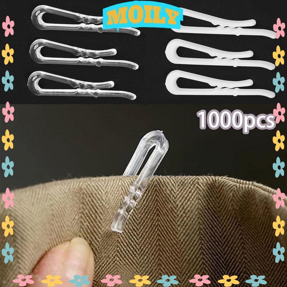 MOILYPH 1000pcs Plastic Shirt Clips, with Anti slip Teeth Transparent ...