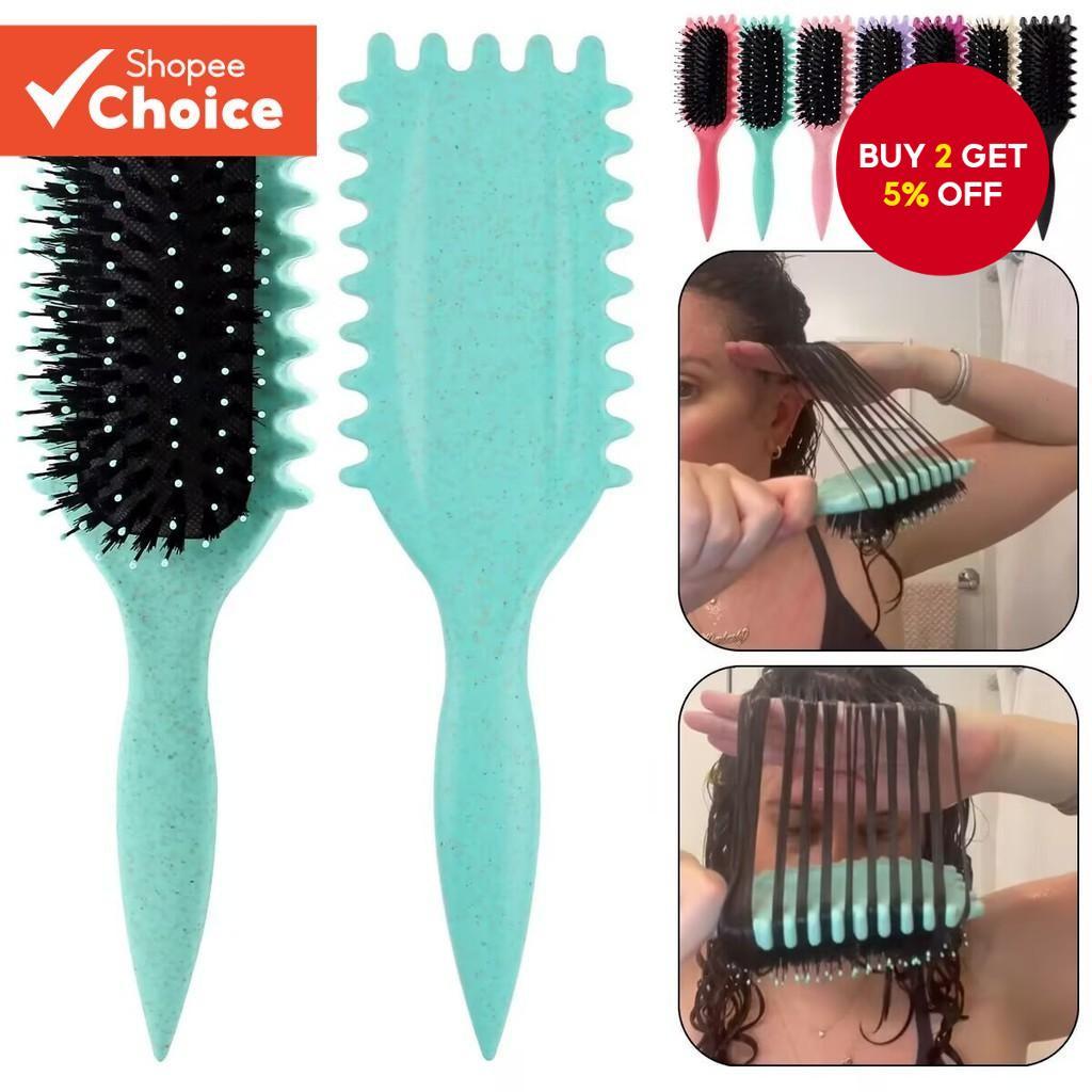 Wheat Straw Air Cushion Massage Comb | Detangling & Smoothing | Multi ...