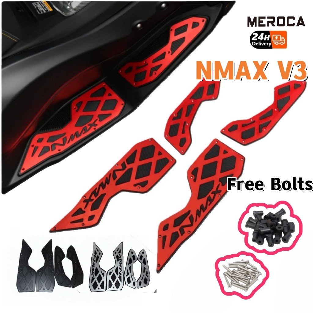 Nmax V3 Turbo Footboard Matting Removable CNC Aluminum Anti-Slip Hi ...