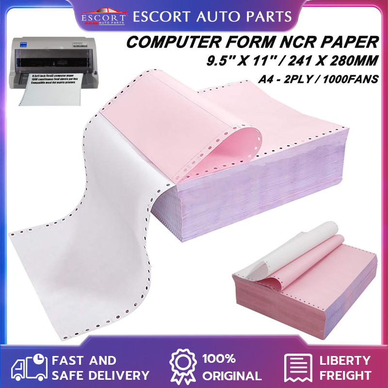 COMPUTER FORM A4 - 2Ply / 1000Fans Computer Paper NCR 9.5"X 11" -241 X ...