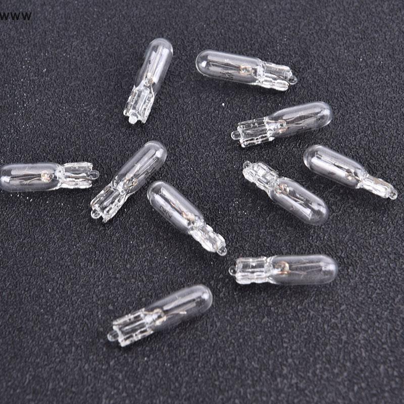 COD 10Pcs 12V 1.2W T5 Glass Light Bulb Dashboard Instrument Panel Brake ...