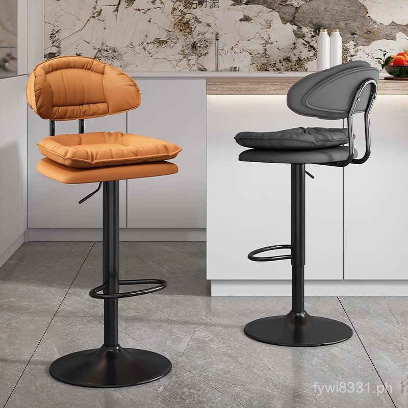 High Stool Cashier Bar Chair Swivel Chair Home Front Desk Backrest ...