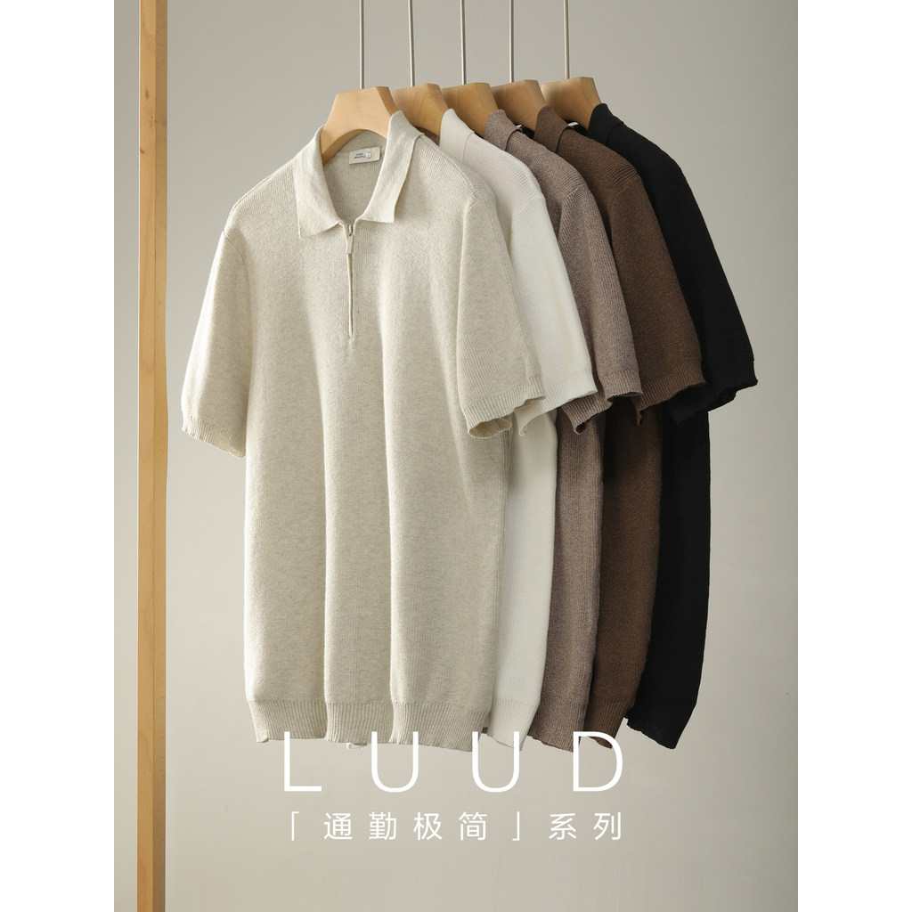 LUUD Summer Luxury Ruya Short-Sleeved T-Shirt Men Comfortable Washed ...