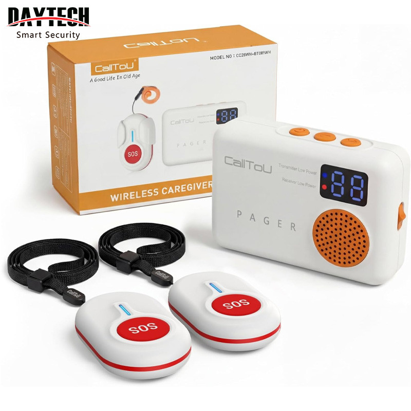 DAYTECH Caregiver Pager Wireless Call Button With Vibration Digital ...