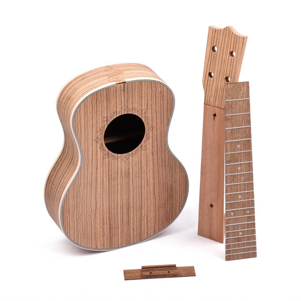 lhome DIY Ukulele Kit 26-Inch Tenor with Rosewood Fingerboard Complete ...