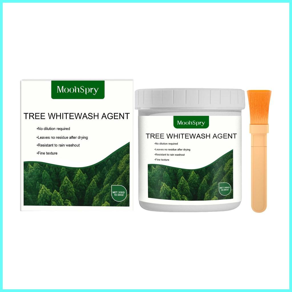 Tree Paint Whitewash Agent With Brush White Whitewash Paint for Shrubs ...
