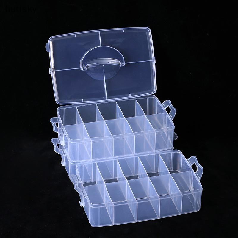 [HU] 3 Layer Stackable Clear Plastic Jewelry Beads Box Organizer ...