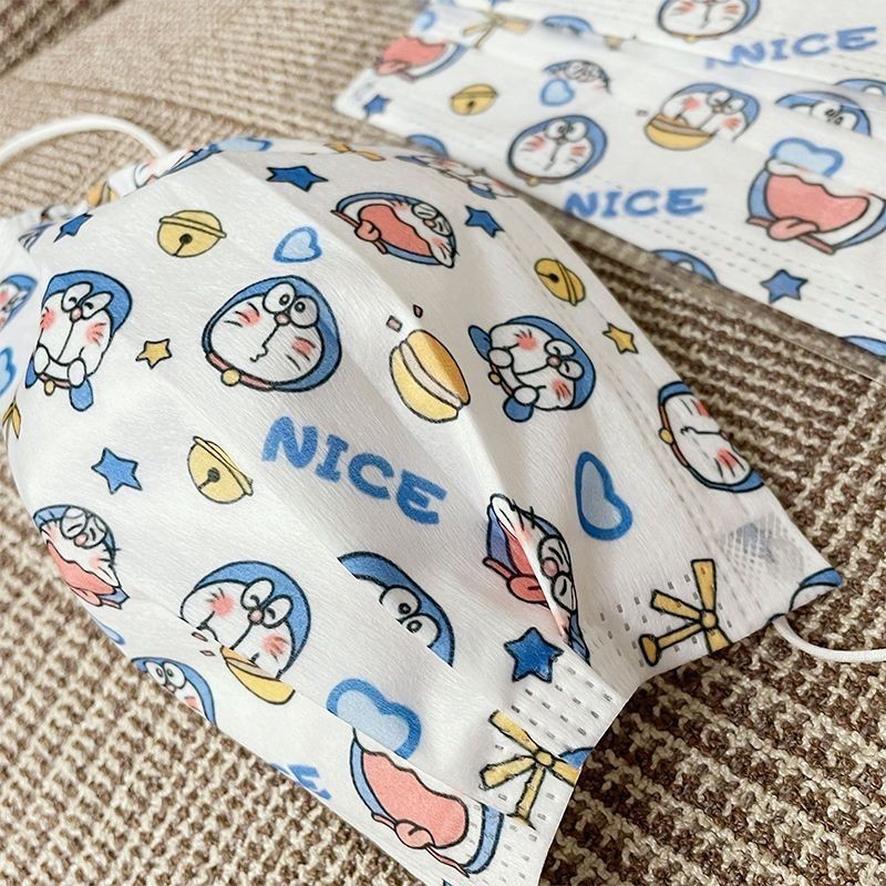 Doraemon Mask Disposable Protective Mask Cute Mask Sunscreen Breathable ...